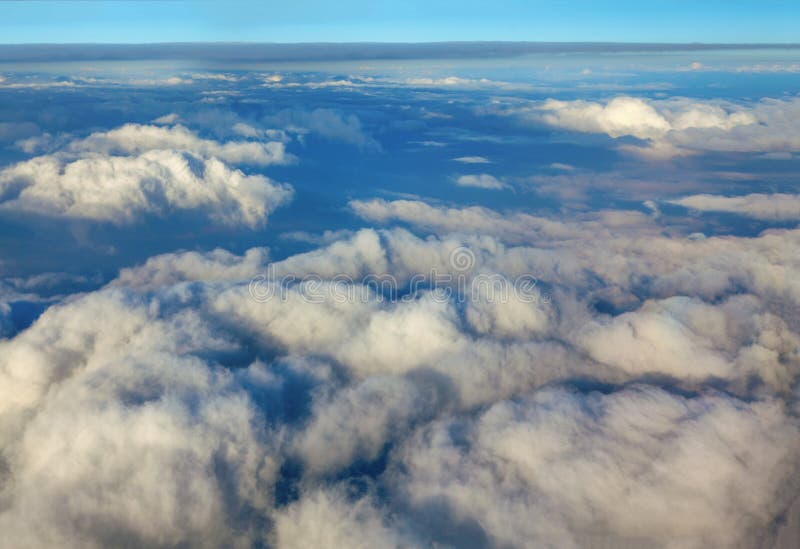 Flight over clouds stock photo. Image of heaven, atmosphere - 142903524