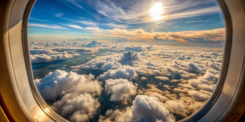 Flight Over the Clouds View of the Clouds from the Airplane Window ...