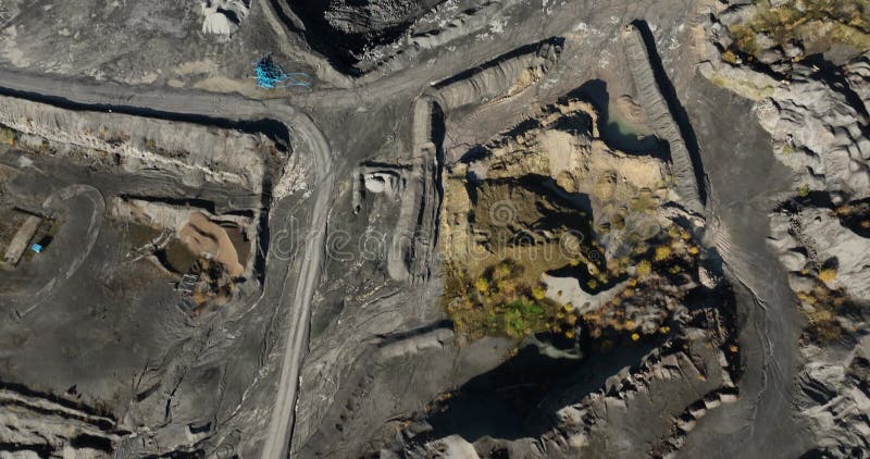 Large Quarry in the Middle of a Field Mining of Construction Materials ...