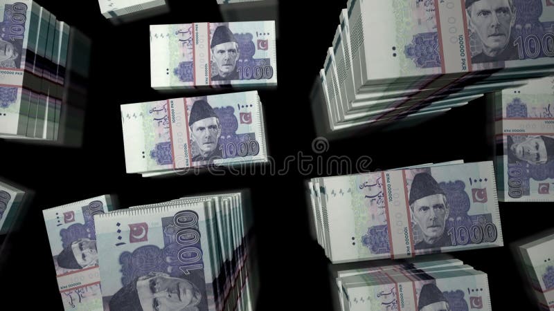 Pakistani Rupee Money Banknotes Printing Seamless Loop Stock Footage ...