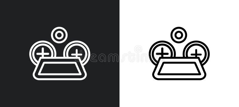 Flight Panel Outline Icon in White and Black Colors. Flight Panel Flat ...