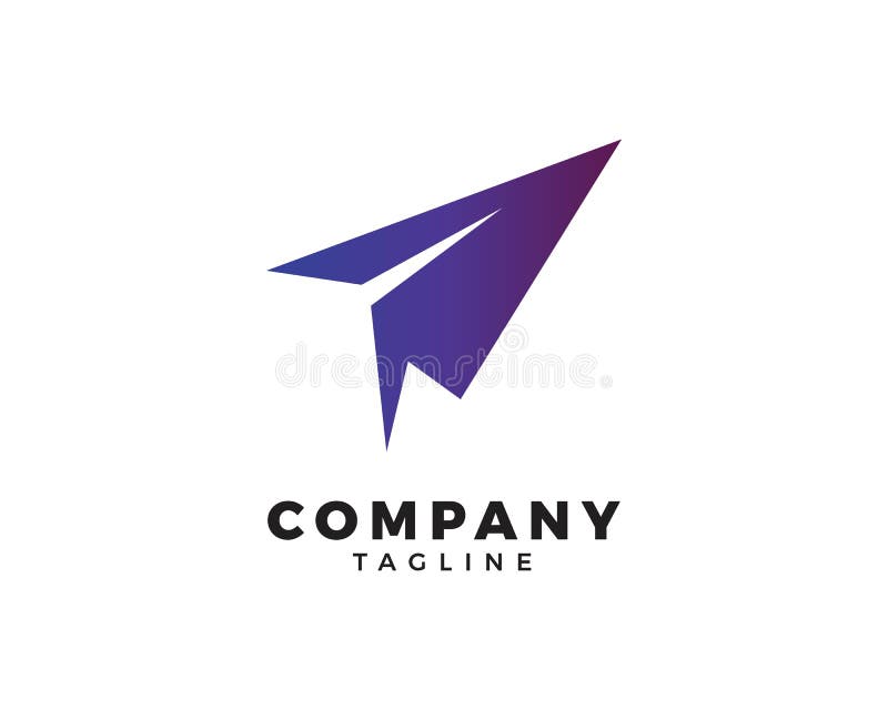 Flight Paper Plane Logo Vector Icon Illustration Stock Vector ...