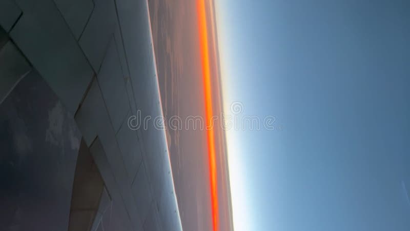 Flight in a Passenger Airliner. View through the Porthole Stock Video ...