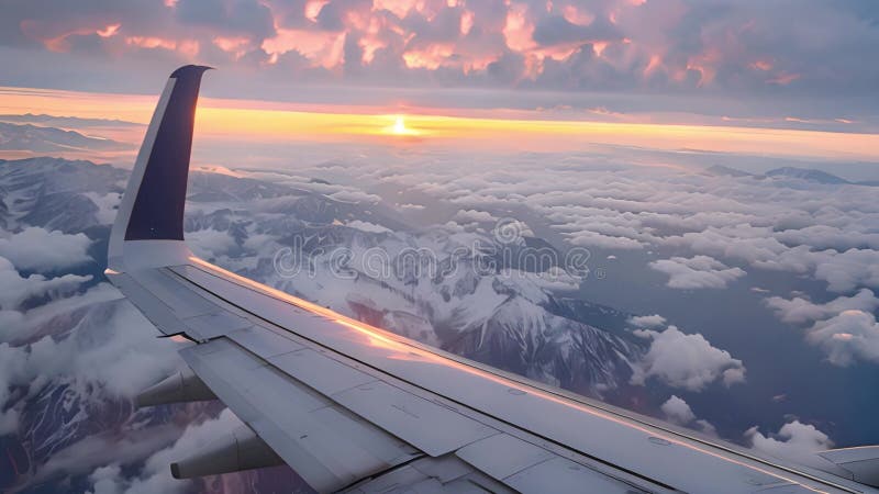 In-flight Perspective: Animated Airplane Window View during Flight ...