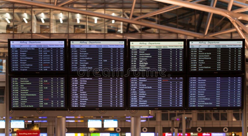 Flight Plan Display in an Airport Editorial Photo - Image of area ...