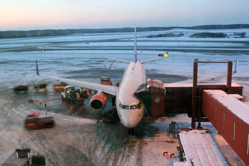 Flight preparation. stock image. Image of ramp, blur - 19276329