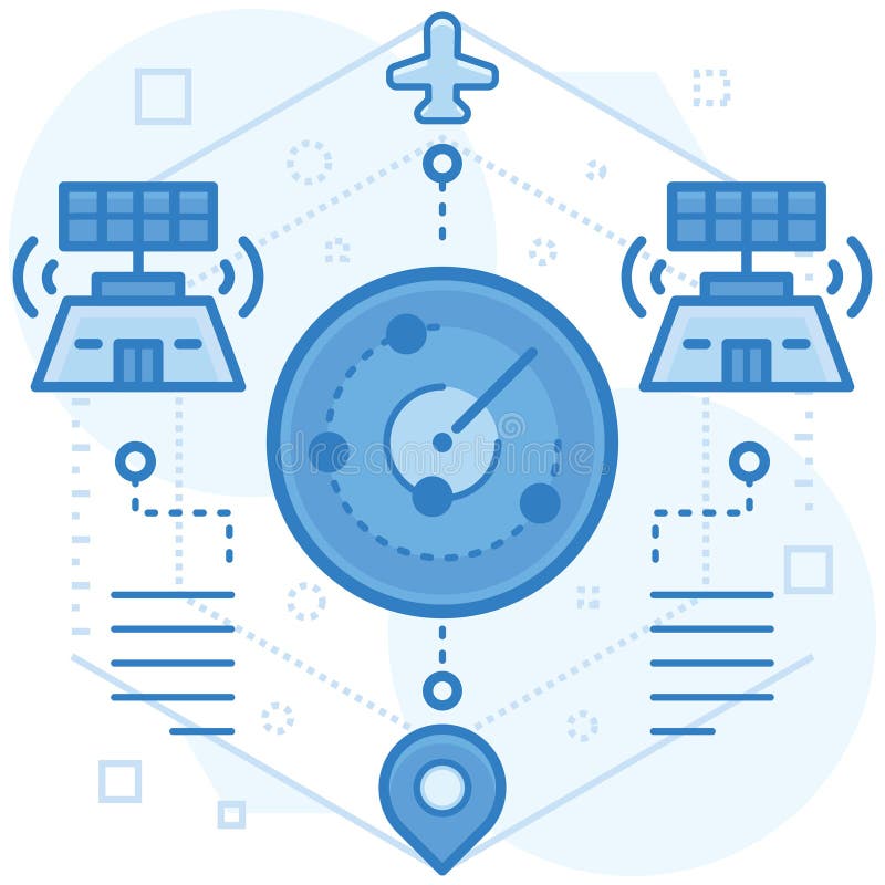 Radar illustration stock illustration. Illustration of radio - 25665914