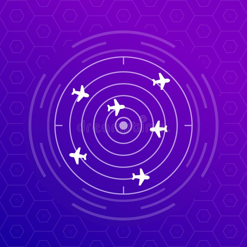 Flight Radar Vector Design with Airplanes Stock Vector - Illustration ...