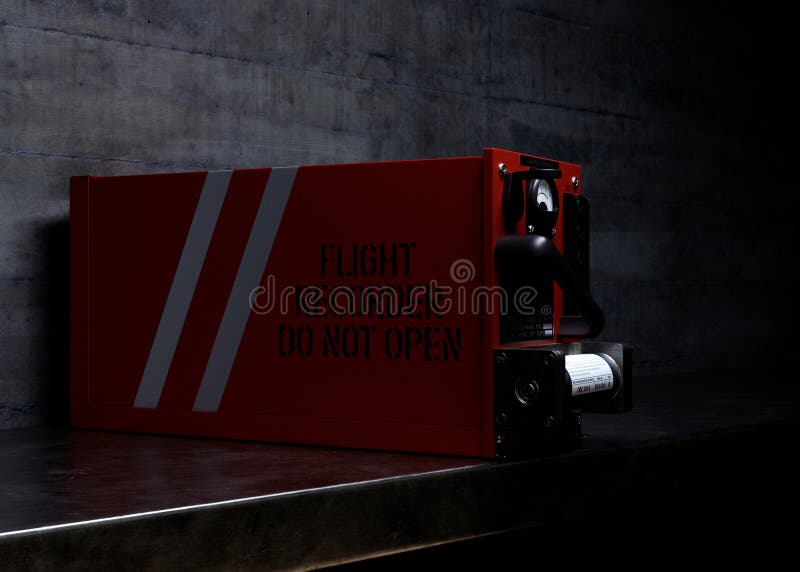 Flight Recorder in a Dark Room Stock Illustration - Illustration of ...