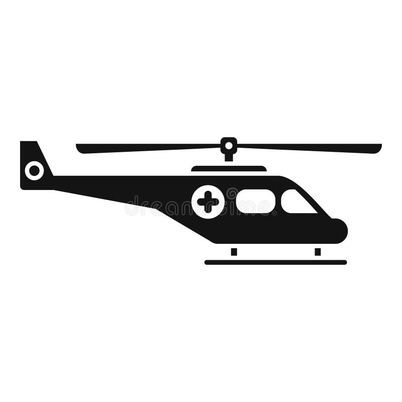 Flight Rescue Helicopter Icon Simple Vector. Air Transport Stock ...