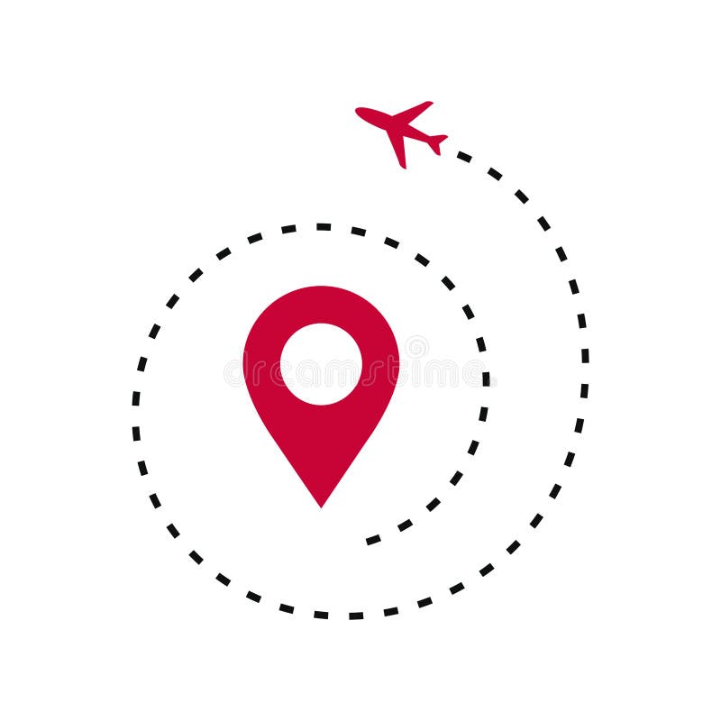 Flight Route Illustration Vector Stock Vector - Illustration of airline ...