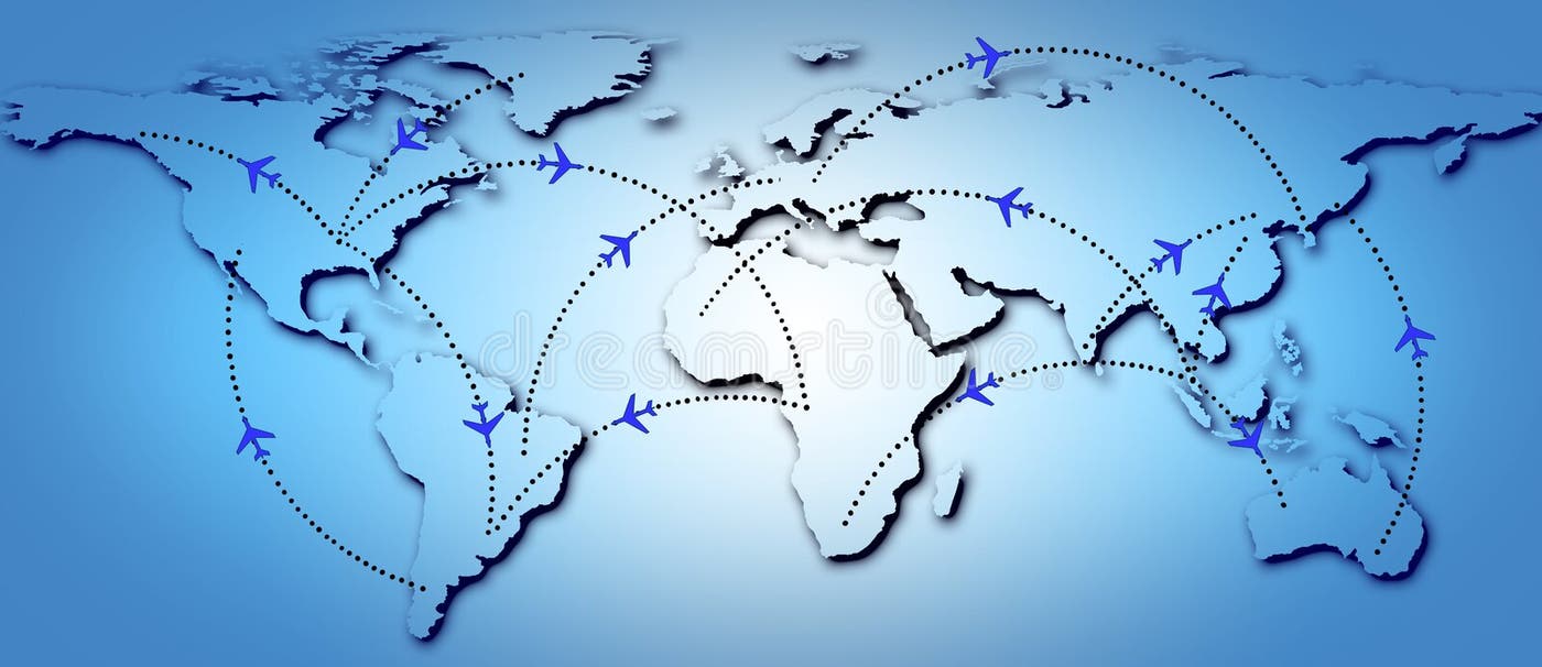 Flight Routes World Map Stock Illustrations – 682 Flight Routes World ...