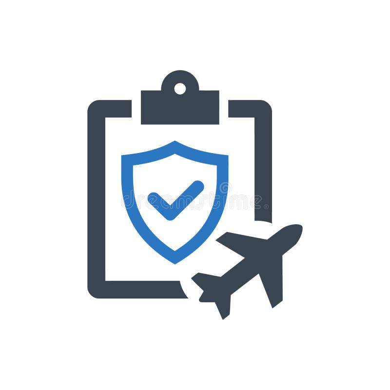 Flight Safety Checklist Icon Stock Vector - Illustration of travel ...