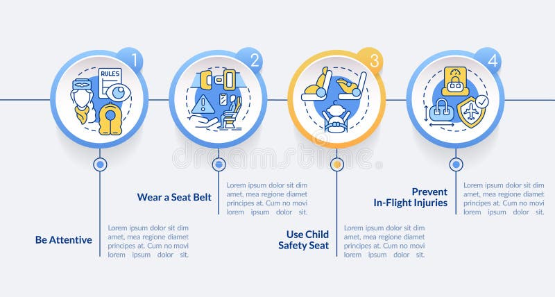 Flight Safety Procedures Circle Infographic Template Stock Illustration ...