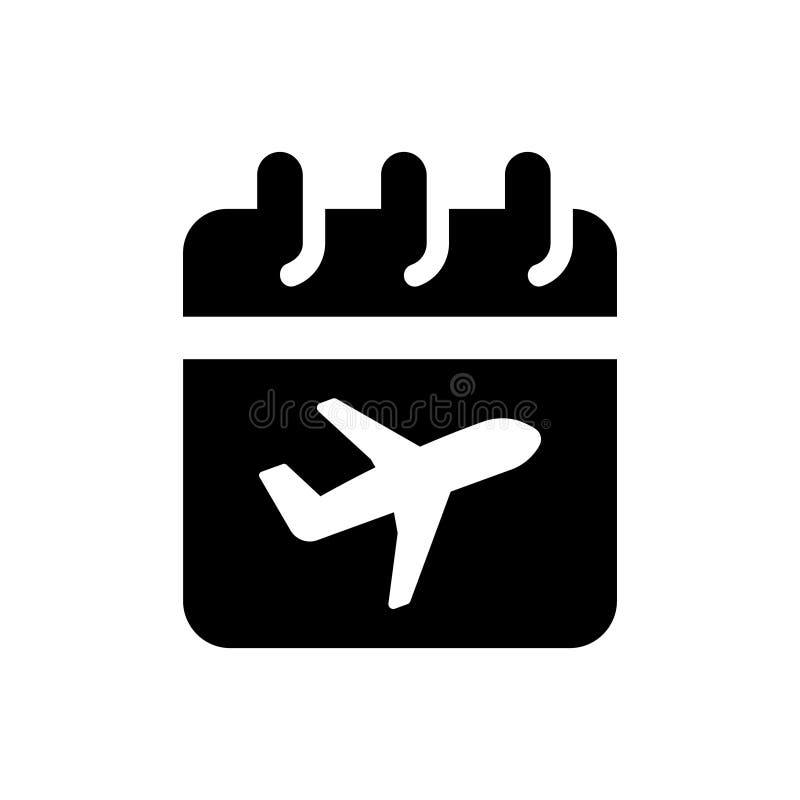This Flight Schedule Sign Line Icon or Logo. Travel Planning Airplane ...