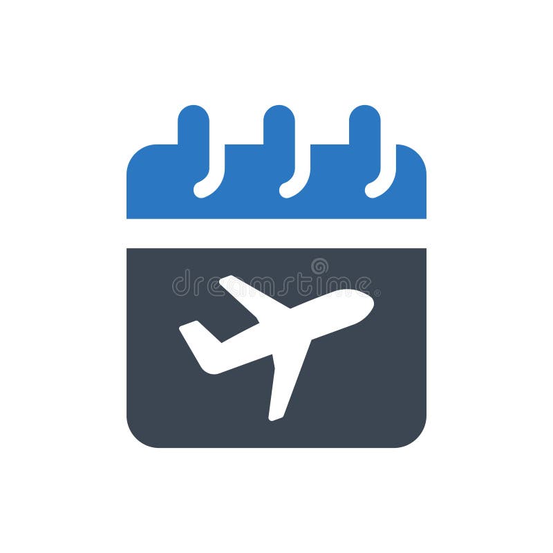 This Flight Schedule Sign Line Icon or Logo. Travel Planning Airplane ...