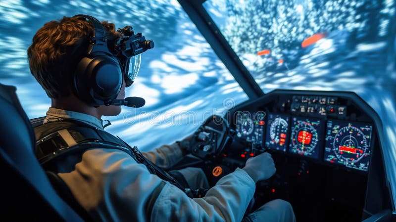 Flight Simulation Pilot Training Aviation Technology Hyper-realistic ...