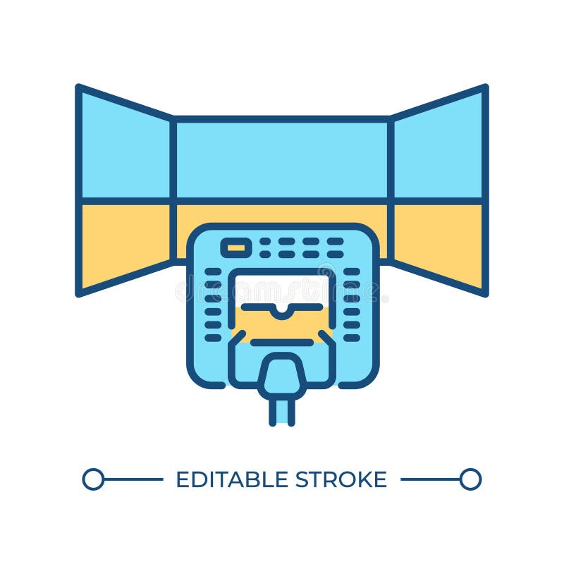 Flight Simulator RGB Color Icon Stock Vector - Illustration of icon ...