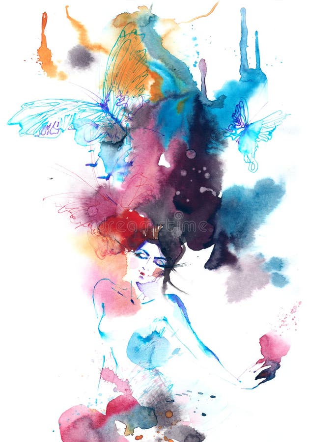 Flight of Soul. Vector Illustration Stock Vector - Illustration of ...