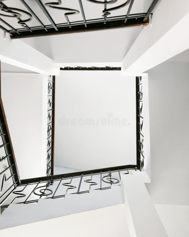 Flight of Stairs Bottom View Stock Photo - Image of blank, apartment ...