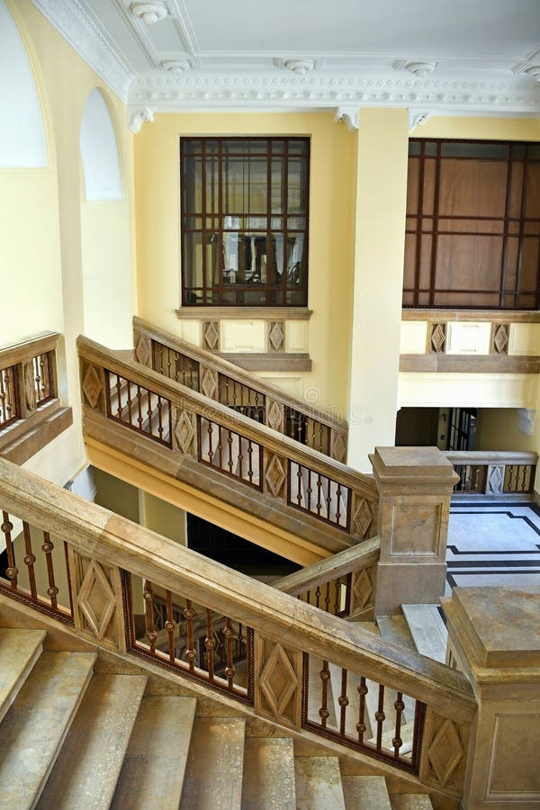 Flight of Stairs in the Building of the University Stock Photo - Image ...
