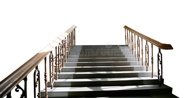 Wrought Iron Stairs Balusters White Background Stock Photos - Free ...