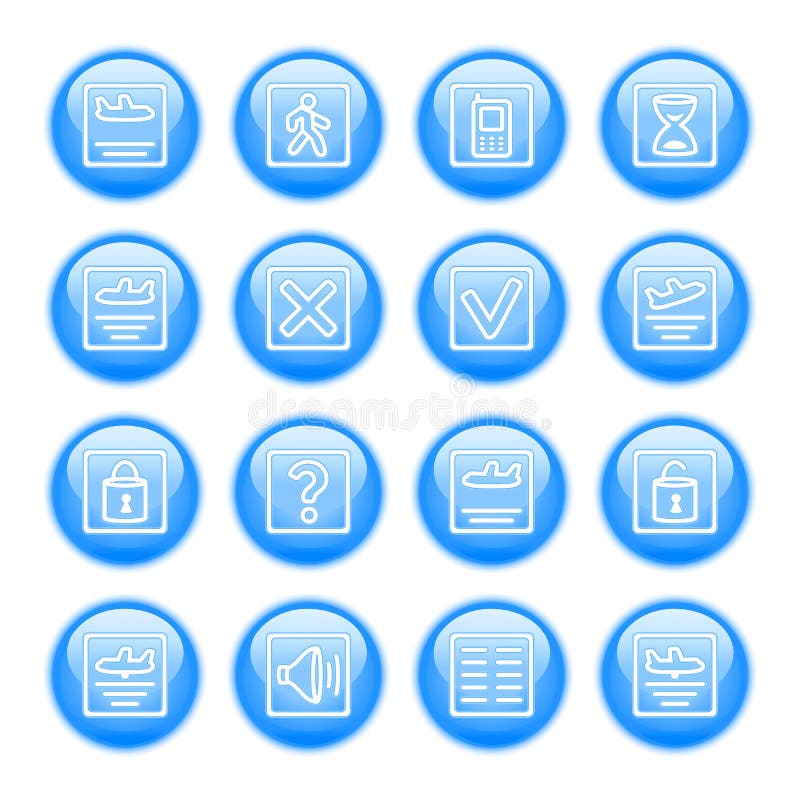 Flight status icon set stock vector. Illustration of airport - 25047399