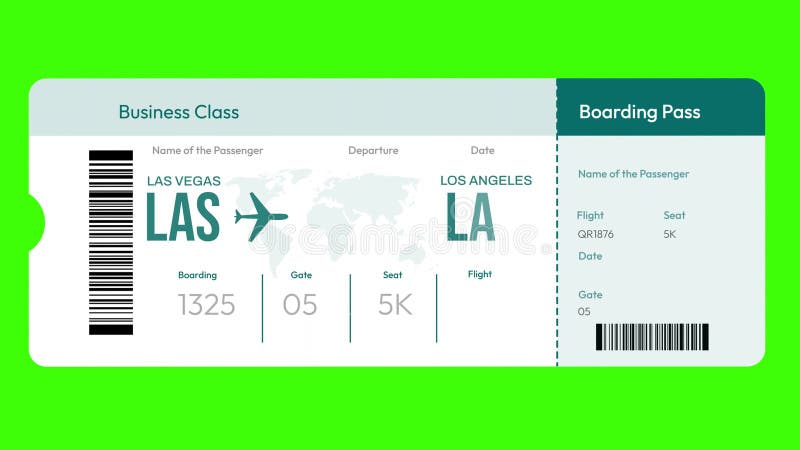 Flight Status on Ticket from Las Vegas To Las Angles Animation with ...