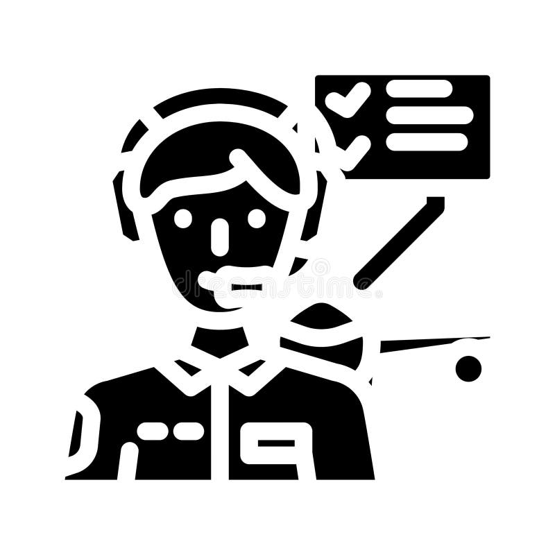 Flight Test Engineer Aeronautical Engineer Glyph Icon Vector ...