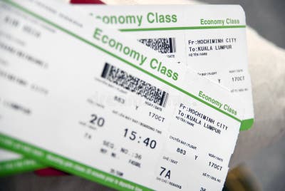 Flight Ticket stock photo. Image of pass, aviation, depart - 16889752