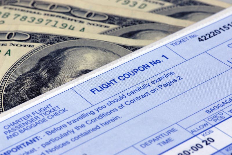 Flight Ticket stock photo. Image of pass, aviation, depart - 16889752