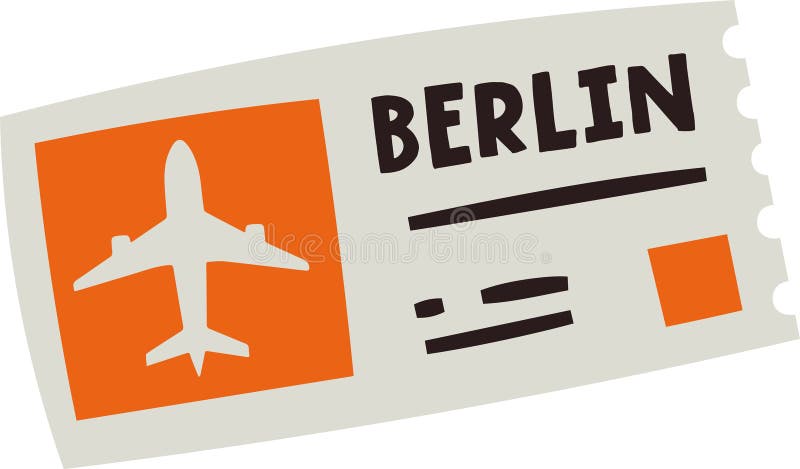 Flight Ticket Cartoon stock vector. Illustration of flight - 319845602