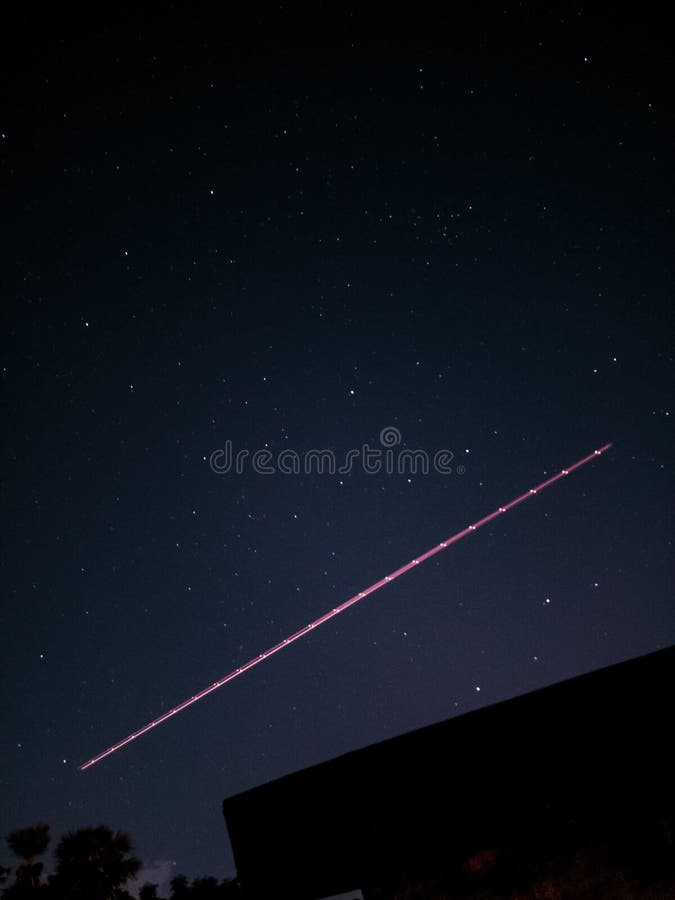 Flight Trajectory and the Stars. Stock Image - Image of flight, space ...