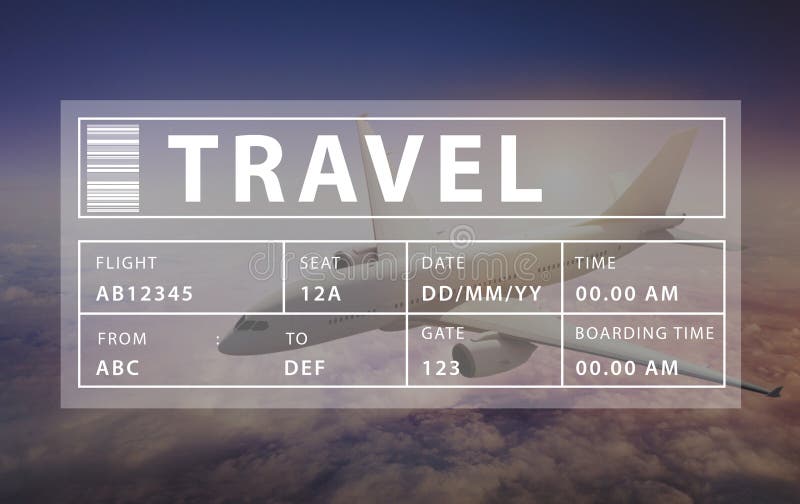 Flight Travel Vacation Holiday Destination Concept Stock Photo - Image ...