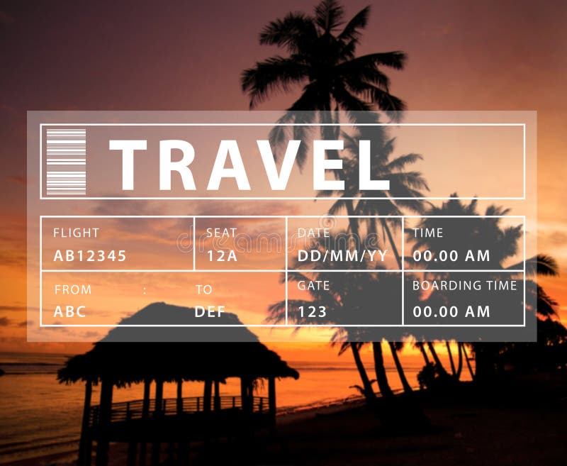 Flight Travel Vacation Holiday Destination Concept Stock Image - Image ...