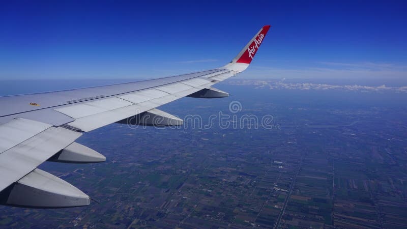 Flight view AirAsia editorial stock image. Image of airasia - 246041649