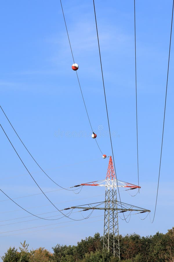 Flight Warning Balls for Securing Aircraft on the Earth Wire of a High ...