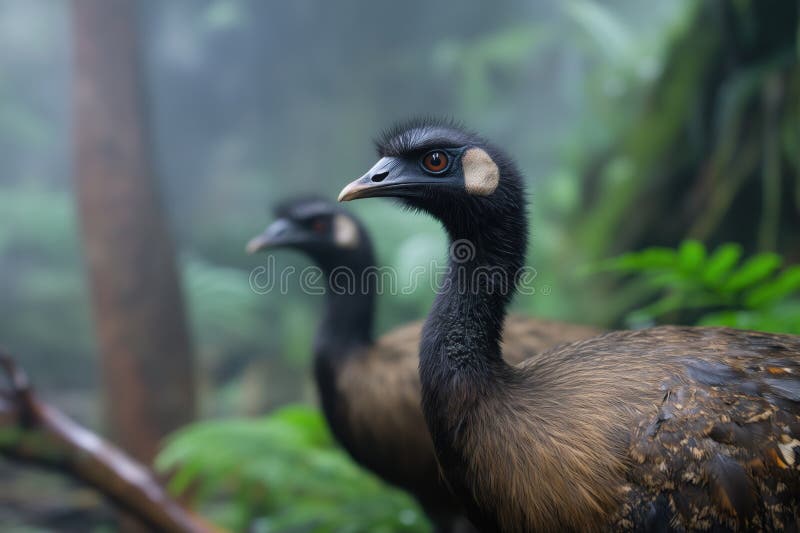 Flightless Bird in Rainforest, Concept of Rare and Endangered Species ...