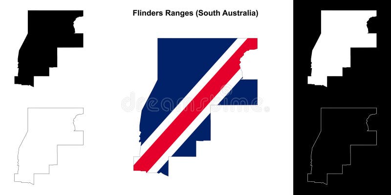 Flinders Ranges Outline Map Stock Illustration - Illustration of ...