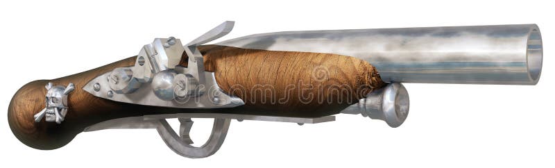 Flint lock gun stock illustration. Illustration of flintlock - 46869261