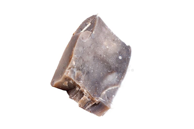 Flint Mineral Stone in the Rock on a White Background Stock Image ...