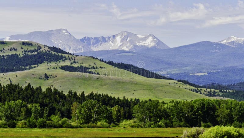 Chaîne De Montagnes De Flint, Montagnes Rocheuses, Montana Image stock ...