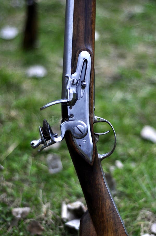 Flintlock geweer met stock afbeelding. Image of brits - 14314847