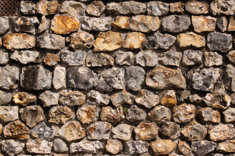 Flintstone wall stock image. Image of stonework, architecture - 12413661