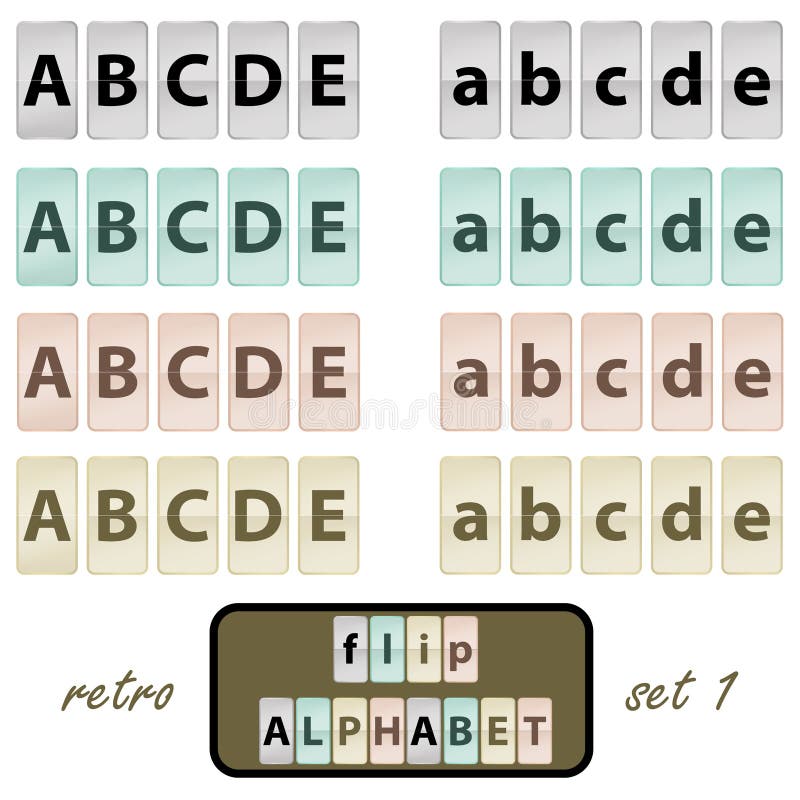 Flip alphabet set 1 stock vector. Illustration of large - 24839014