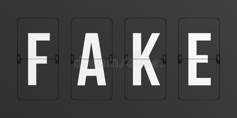 Flip Black Scoreboard Fake. 3D Illustration Stock Illustration ...