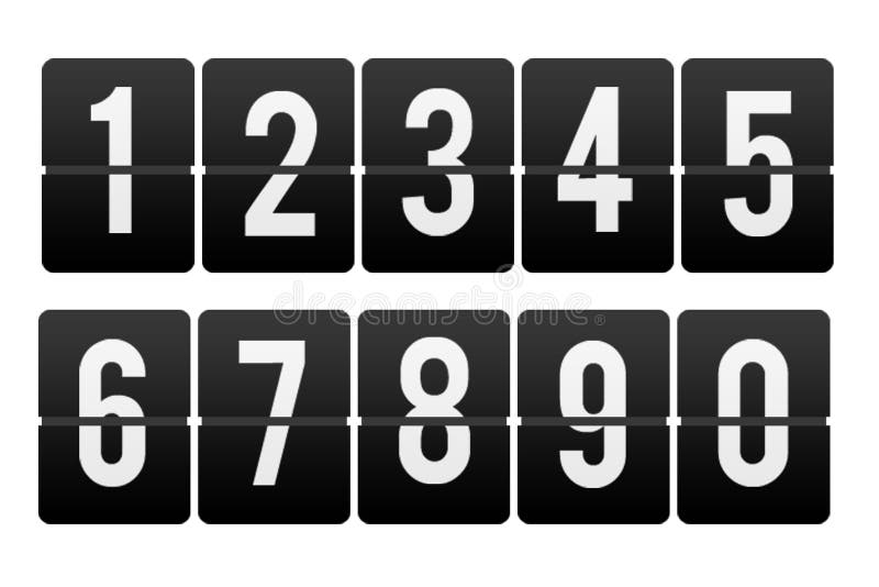 Flip Board Number Set, Mechanical Display Design Stock Illustration ... Flip Board Number Set, Mechanical Display Design Stock Illustration ...