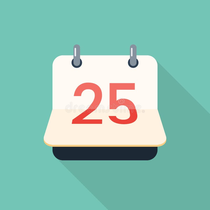 Flip Calendar Icon Flat Design Stock Illustration - Illustration of ...