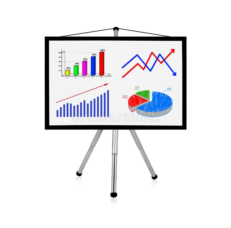 Flip chart with charts stock photo. Image of drawing - 30623700