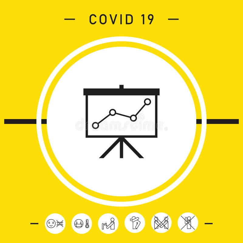 Flip-chart, Projection Screen with a Graph. Graphic Elements for Your ...